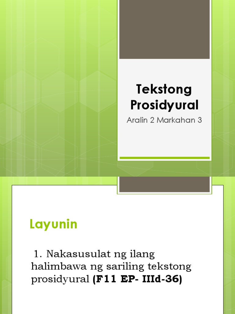Q3W2 Tekstong Prosidyural | PDF