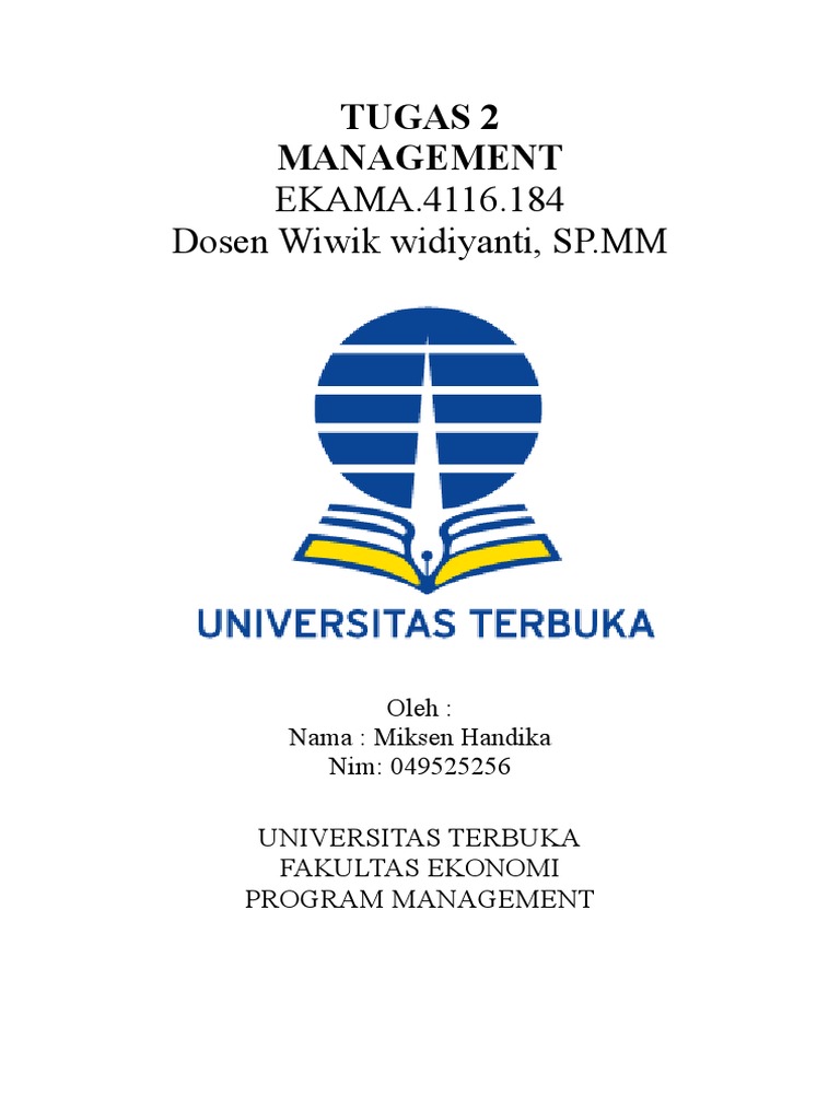 Tugas Management 2 | PDF | Pengembangan Diri
