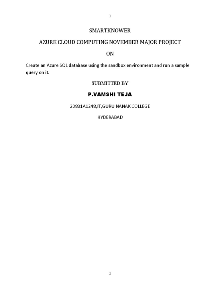 Smartknower Major Project | Download Free PDF | Databases | Cloud Computing