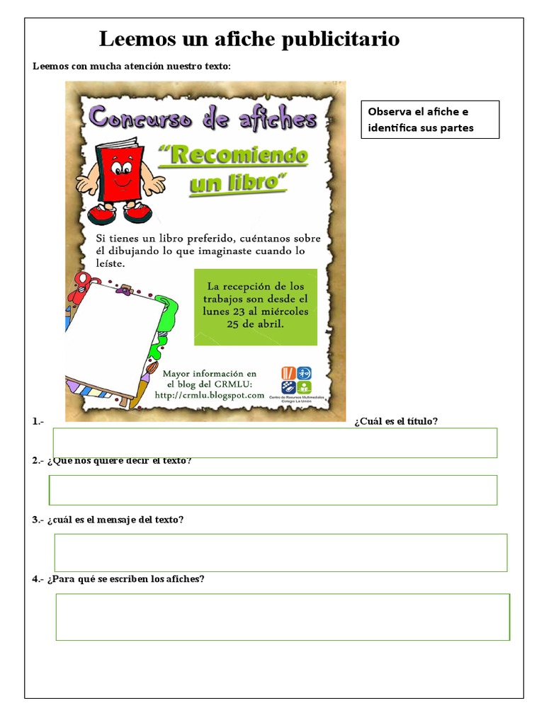 Leemos Un Afiche Publicitario | PDF