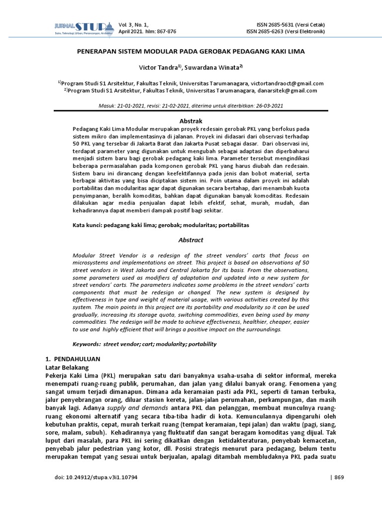 Penerapan Sistem Modular Pada Gerobak Kaki Lima | PDF | Seni ...