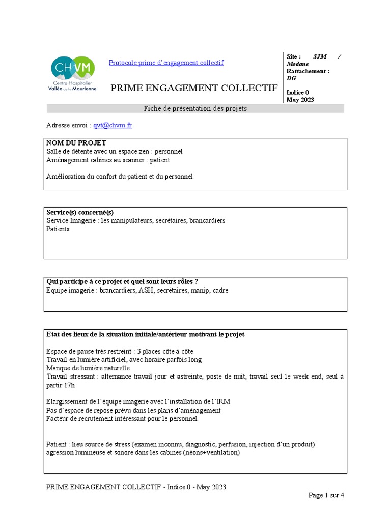 Fiche de Selection Prime Engagement Collectif | PDF