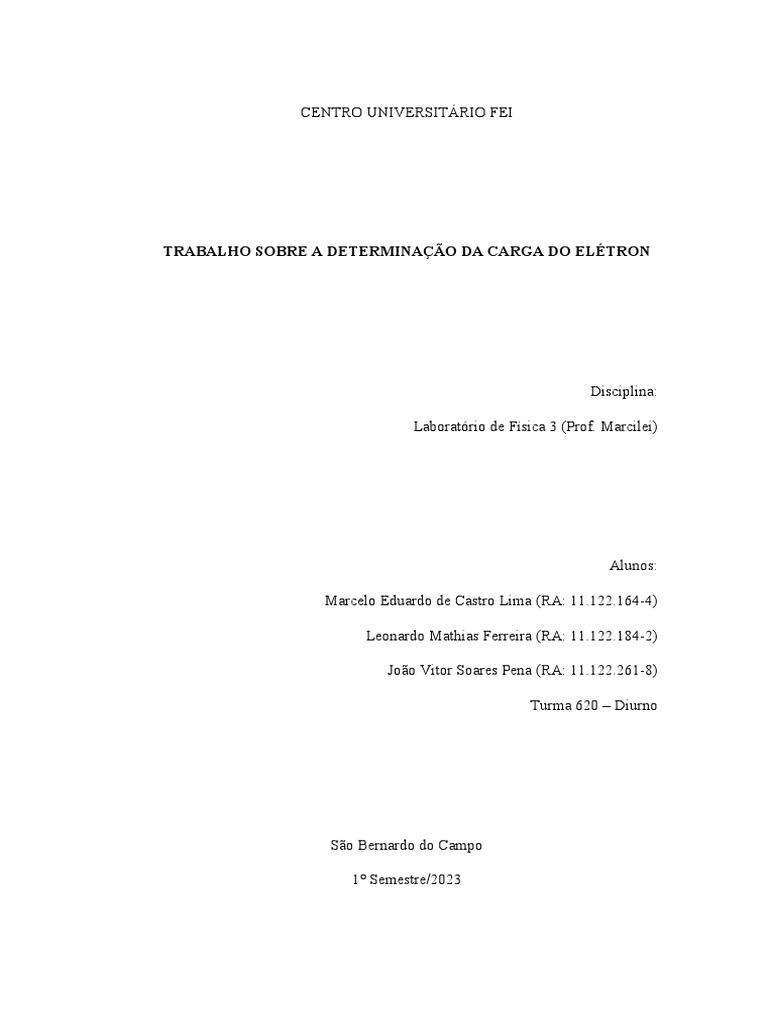 Modelo de Capa Trabalho | PDF