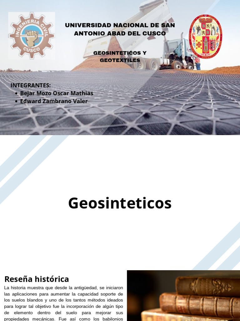 Geosintéticos: Geomembranas y Geotextiles | PDF | Ciencias fisicas ...