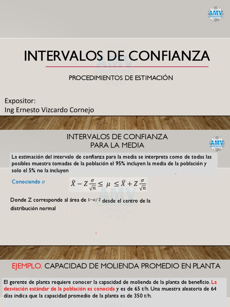 3 Intervalos de confianza | PDF | Intervalo de confianza | Desviación Estándar