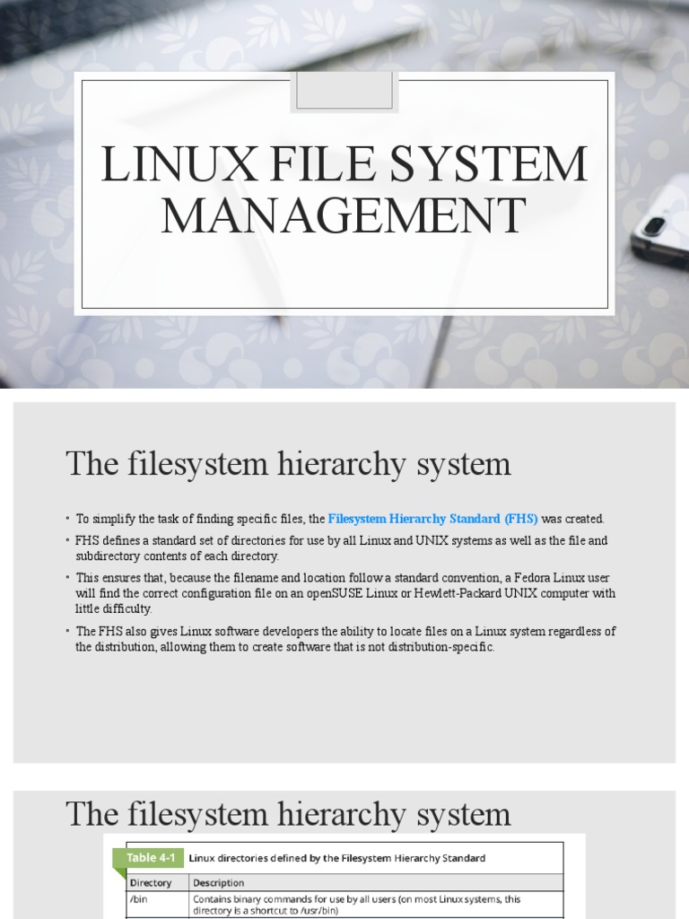 Linux Filesystem Management | PDF | Computer File | Directory (Computing)