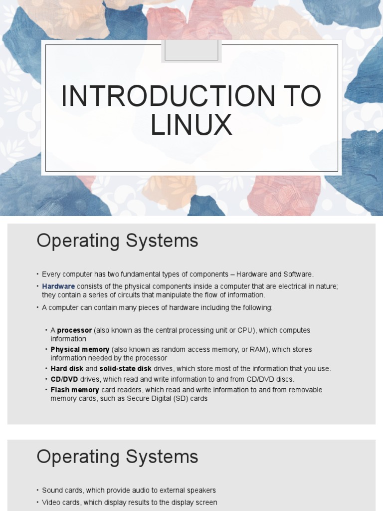 Introduction To Linux | PDF | Operating System | Public Key Cryptography