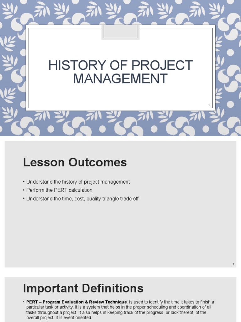 2. History of Project Management | PDF | Project Management | Business