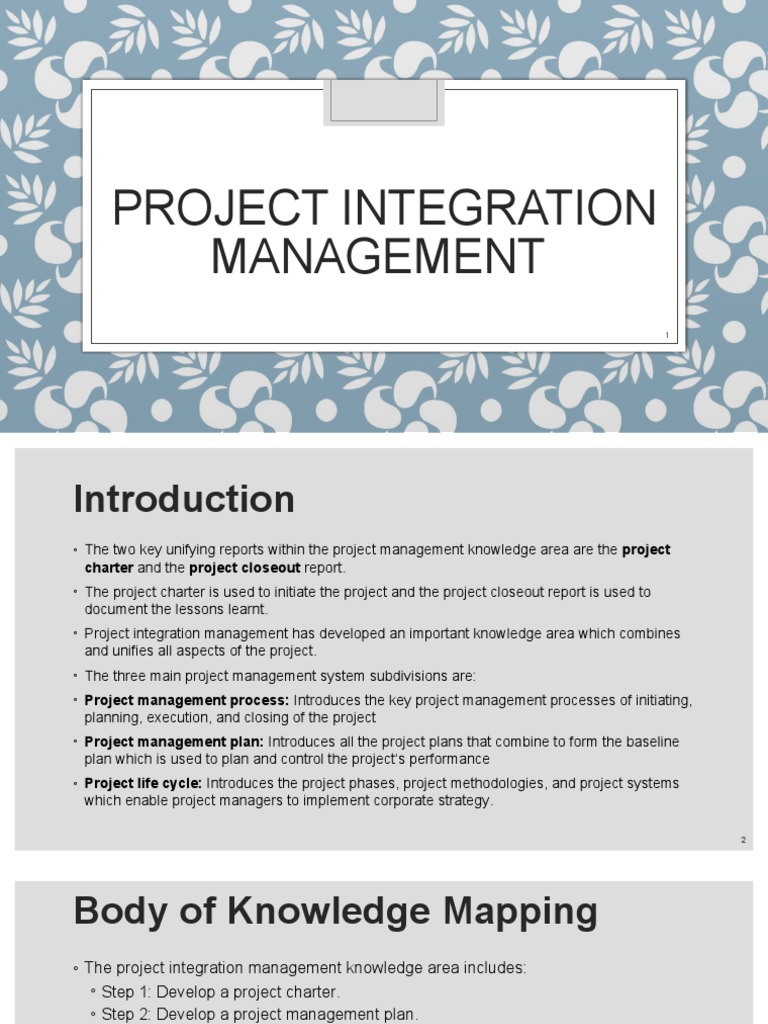 Project Integration Management | PDF | Project Management | Feasibility ...