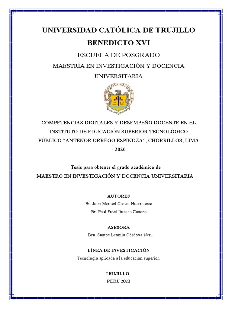 Modelo de Formato de Tesis Uct - 2022 | PDF | Enseñando | Tecnología de ...