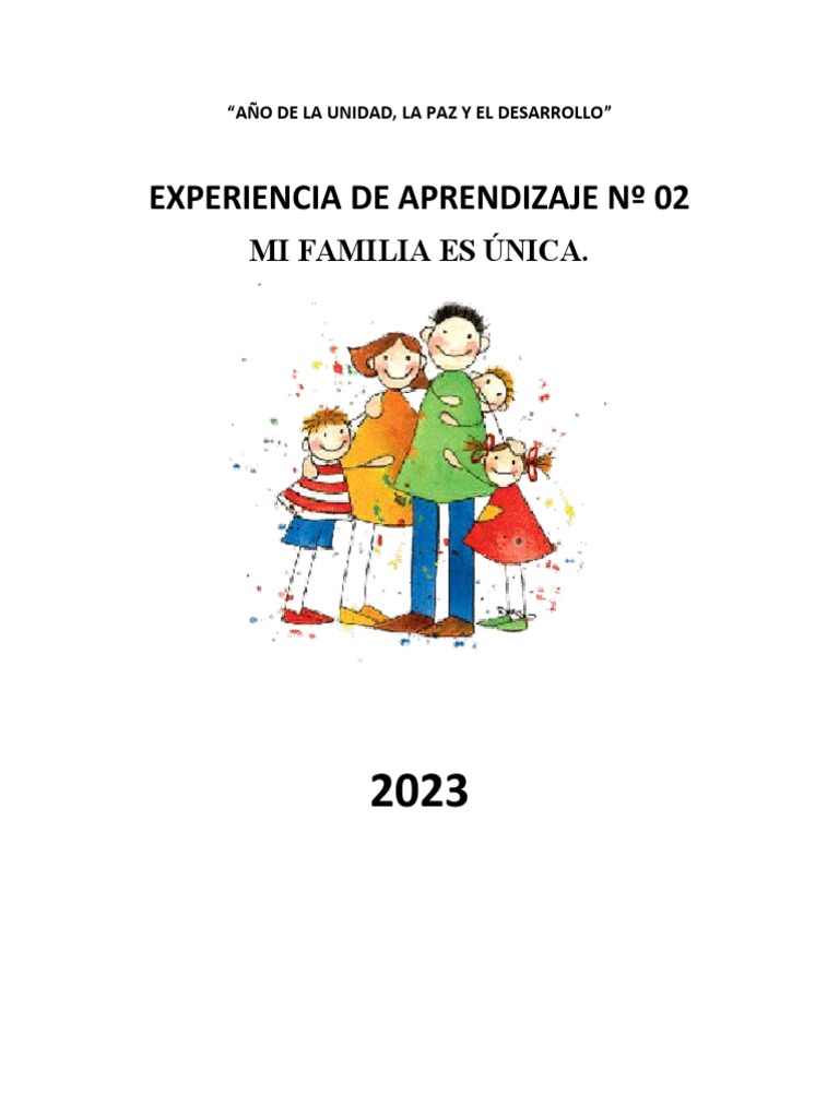 Experiencia 02. Mi Familia Es Unica | PDF | Dibujo | Comunicación no verbal