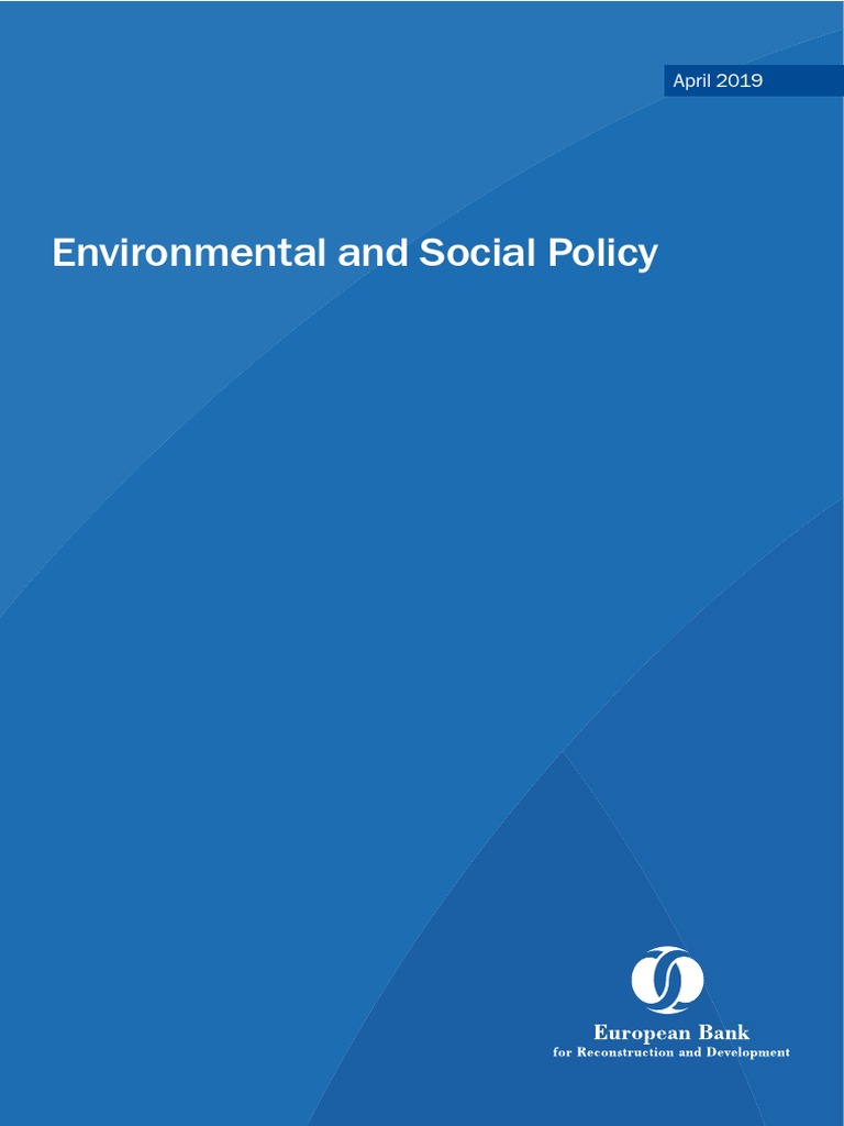 Ebrd Environmental Policy | PDF | Risk | Sustainability