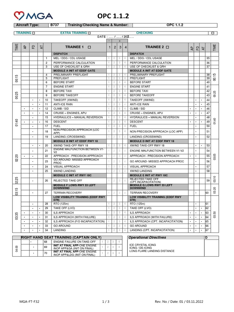 B737 Pilot Training Checklist | PDF | Aerospace Engineering | Aeronautics