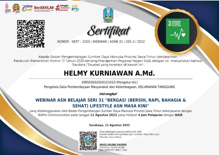 Webinar Asn Belajar Seri 31 Helmy Kurniawan | PDF