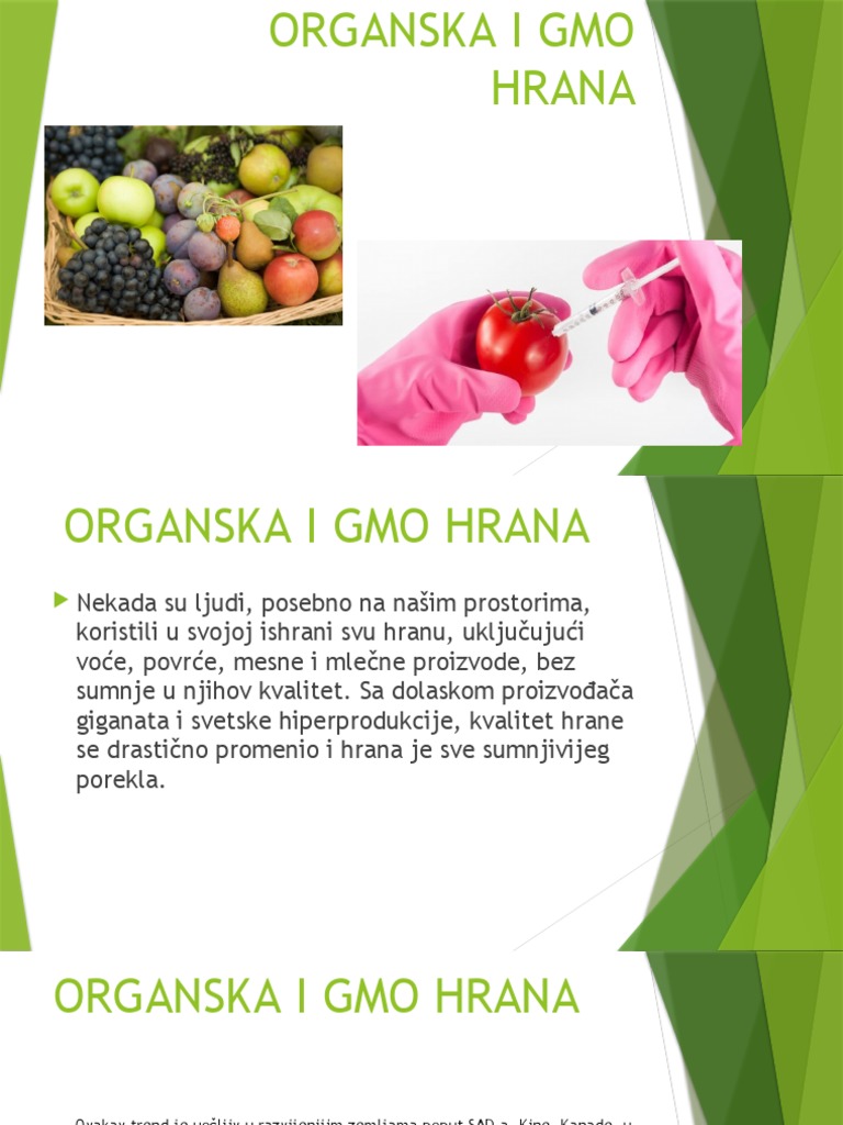 Organska I Gmo Hrana | PDF