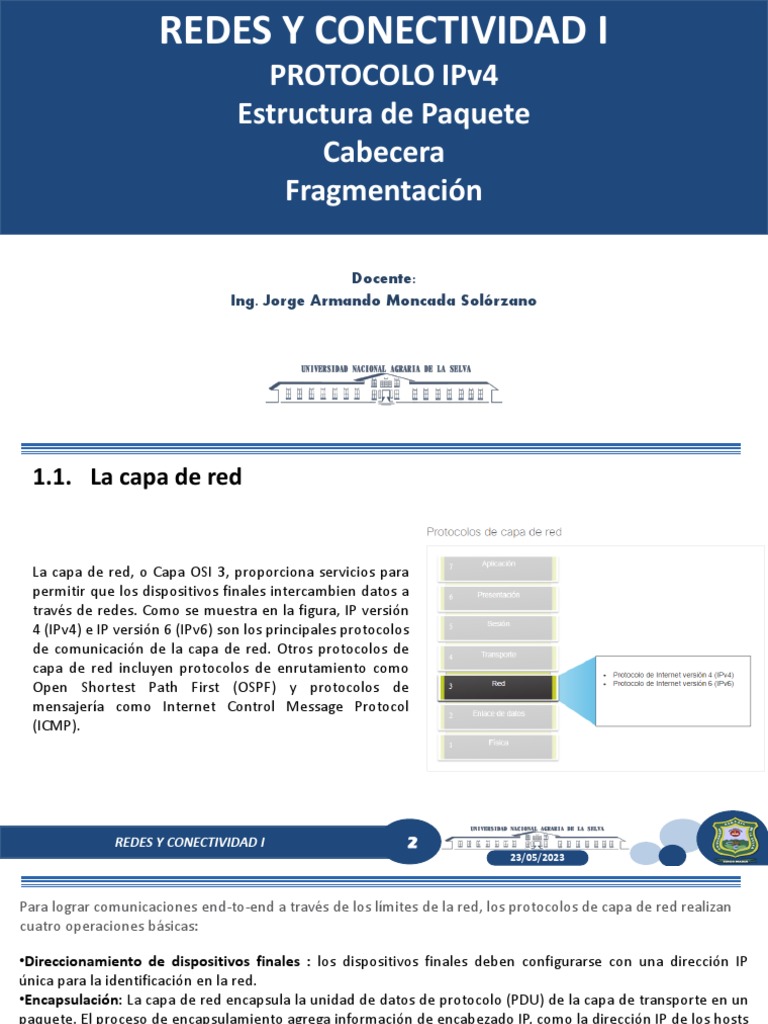 Protocolo IPv4 - Estructura de Paquete - Fragmentación | Descargar gratis PDF | Protocolos de ...