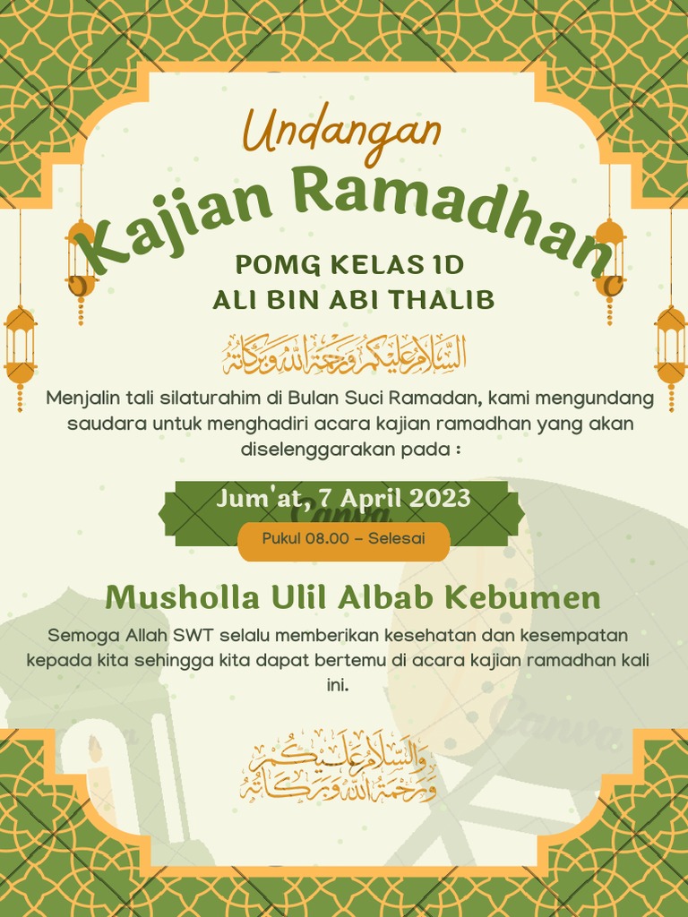 Undangan Kajian Ramadhan | PDF | Agama & Spiritualitas