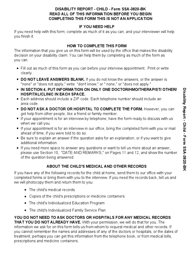 Disability Report - Child | PDF | Clinic | Hospital