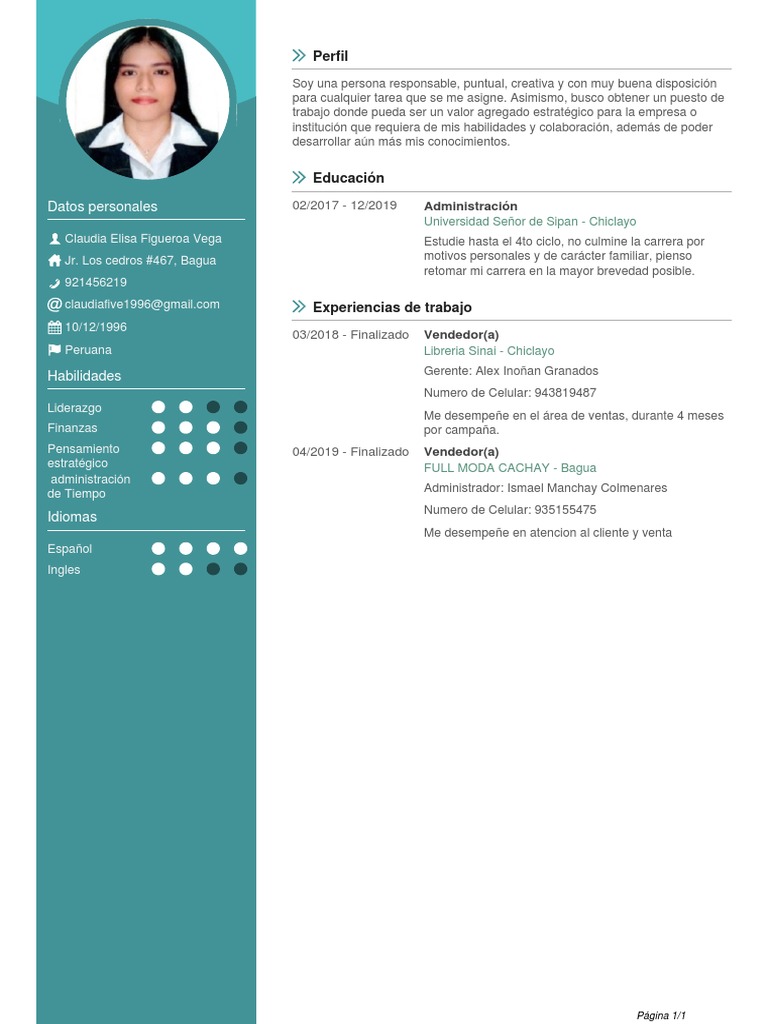 Claudia Elisa CV | PDF