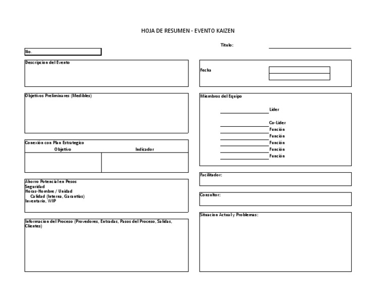 Formato Kaizen Textil | PDF