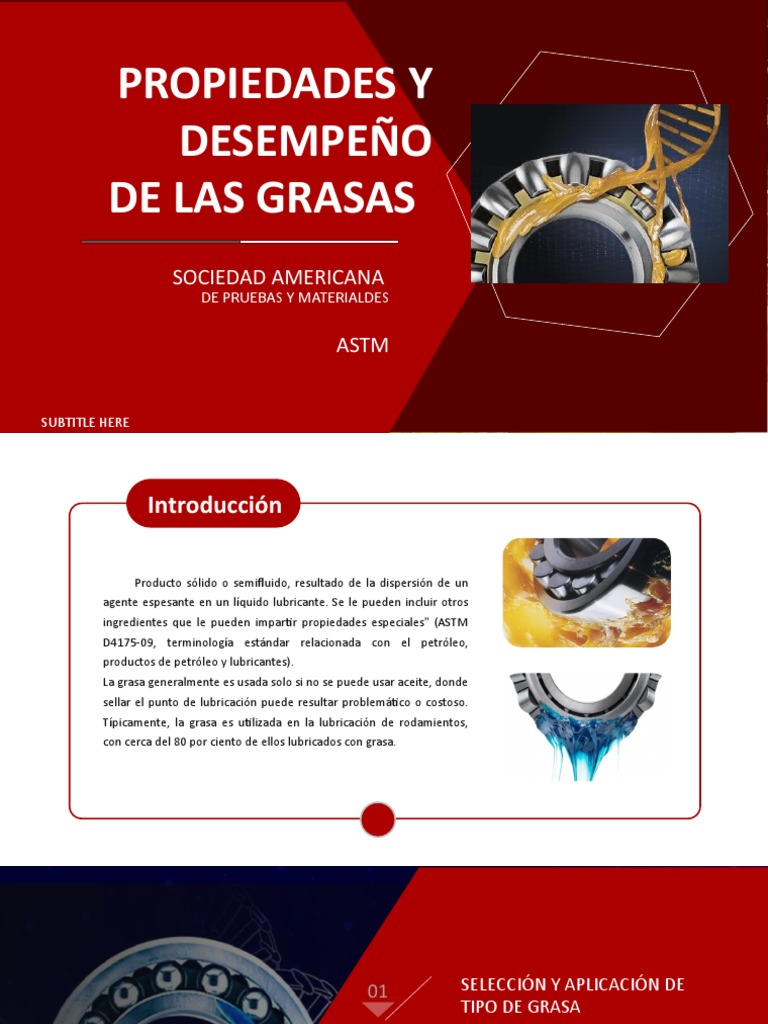 Grupo 1 Lubricacion Basica Propiedades y Desempeño de Las Grasas. Punto ...