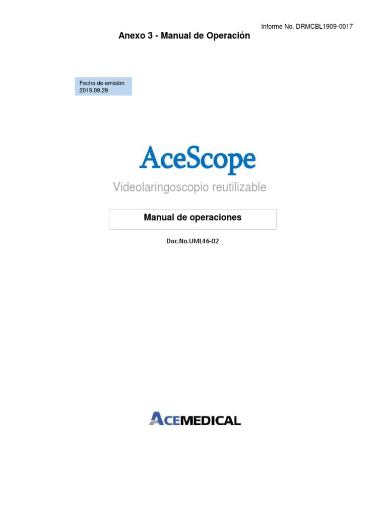 Manual de Operación AceScope SPN | PDF