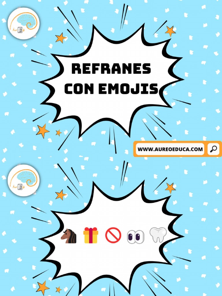 Áureo Educa - Refranes Con Emojis | PDF
