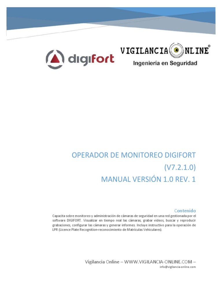 Manual Del Operador de Monitoreo Digifort - V1 | PDF | Modelo cliente-servidor | Ventana ...