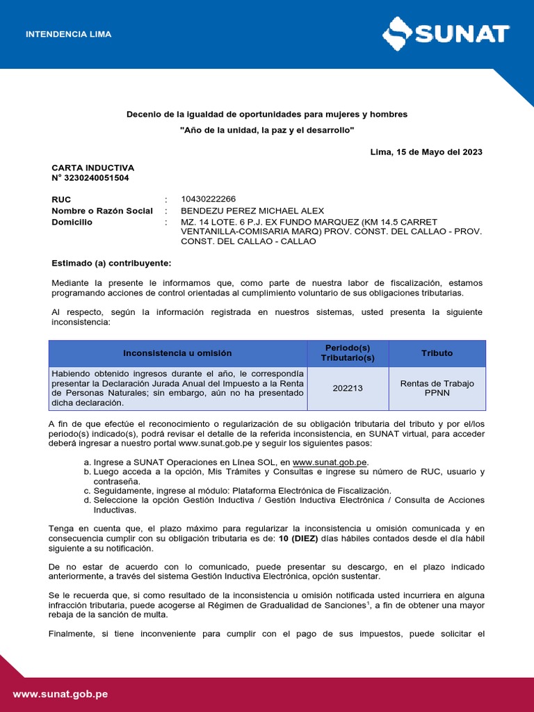 Carta 10430222266 3230240051504 20230515173121 766077012 | PDF | Gobierno