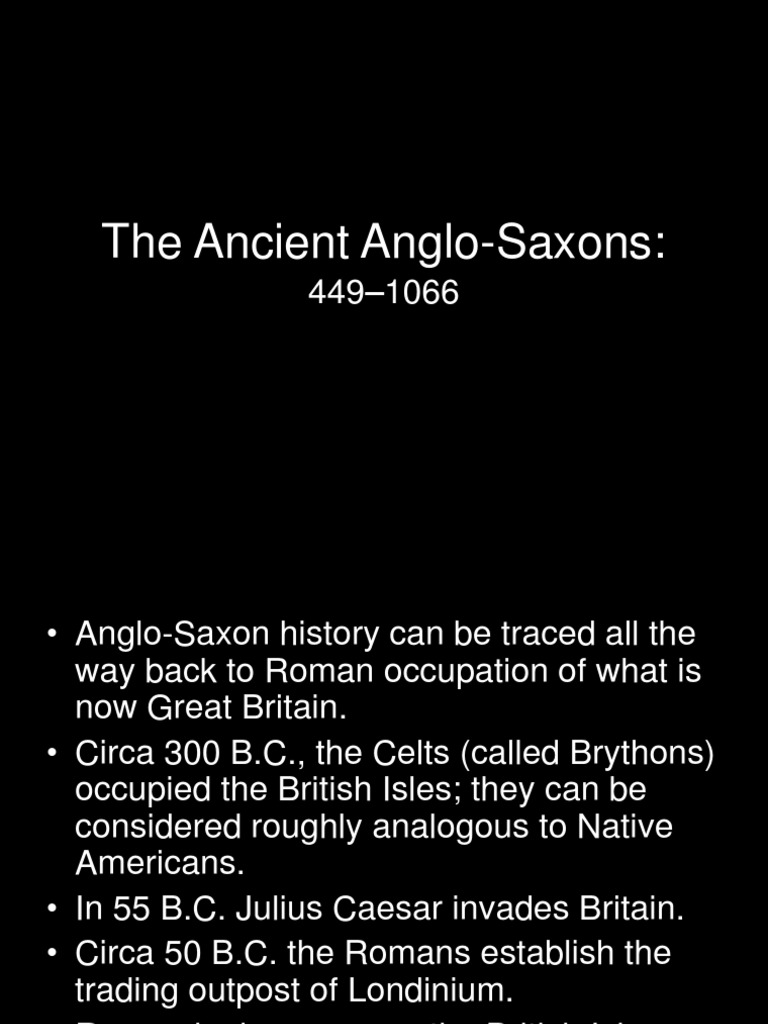 Anglo-Saxons - 449-1066 | PDF | History