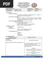Proportion Lesson Plan for Grade 9 | PDF | Lesson Plan | Ratio