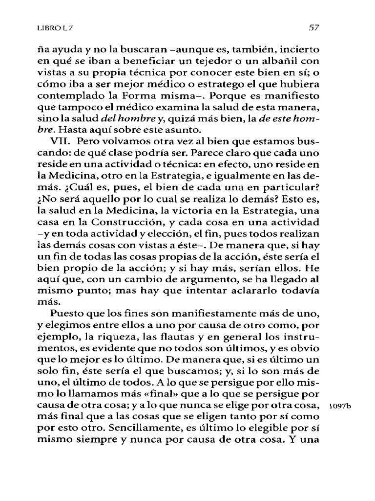 Ética A Nicómaco LIbro 1 Capitulo 7 | PDF | Teorías filosóficas