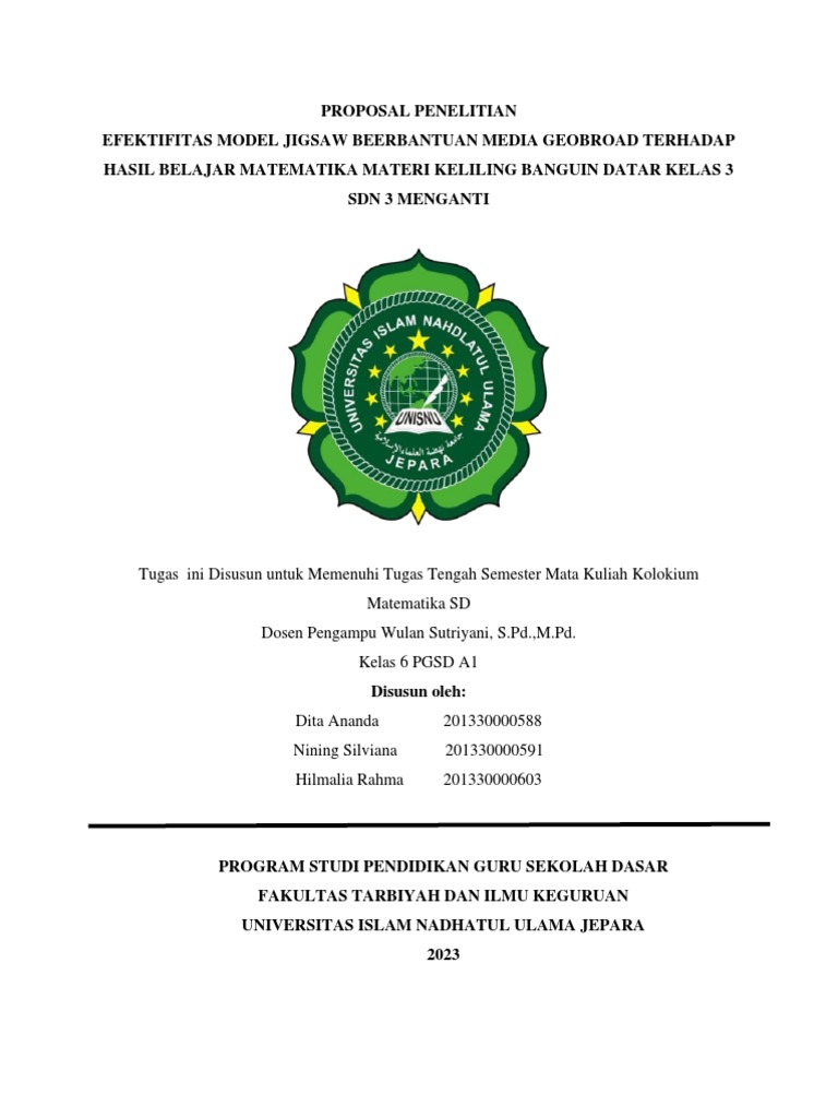 Kolokium MTK Uts KLMPK 1 | PDF