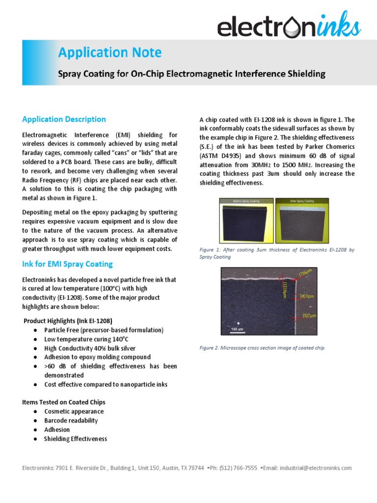 EMI Shielding with ASTM D4935 Ink | PDF | Electromagnetic Interference ...