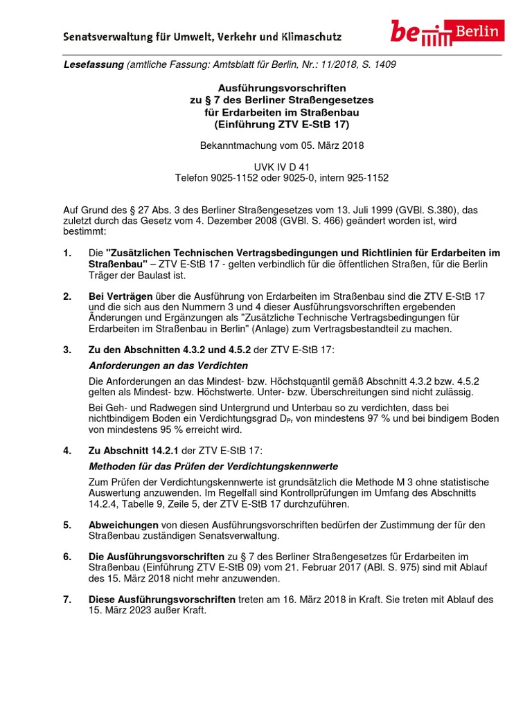 Einfuehrung ZTV E-Stb 17 | PDF