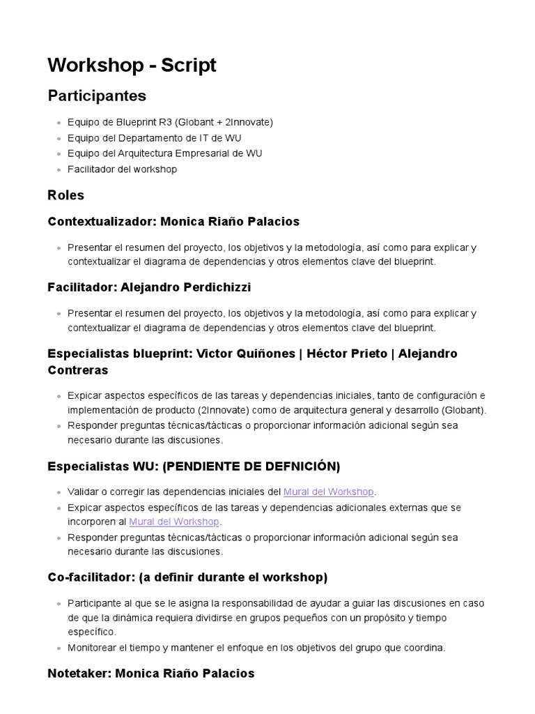 Workshop Script Pdf 
