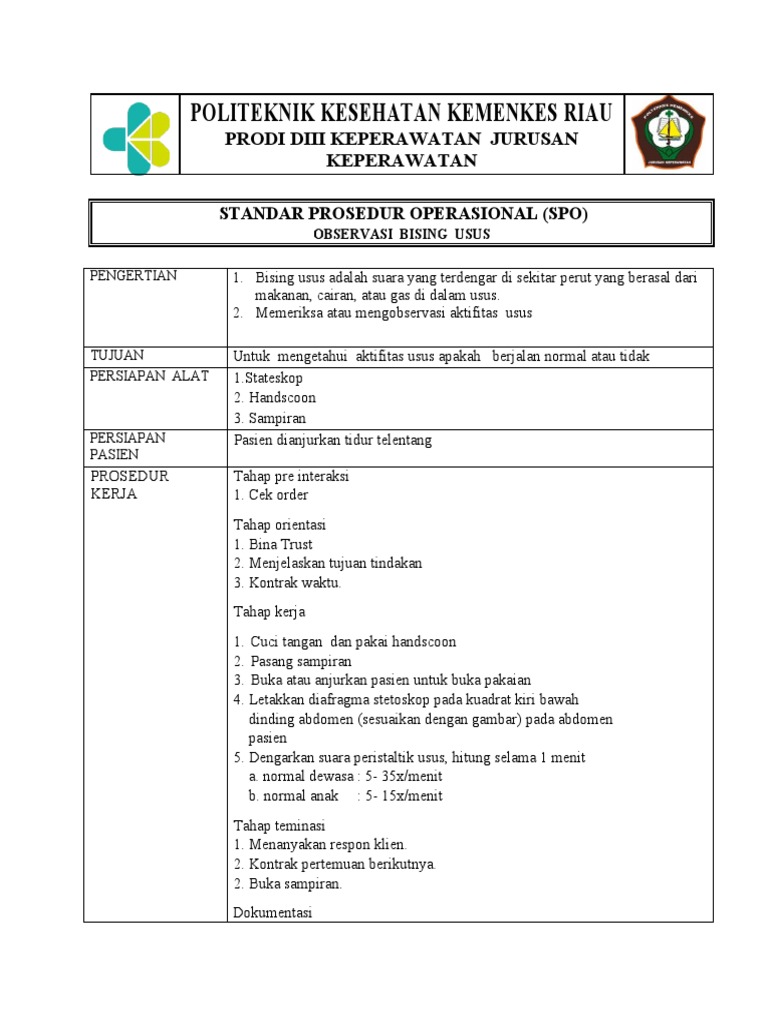 Observasi Bising Usus | PDF