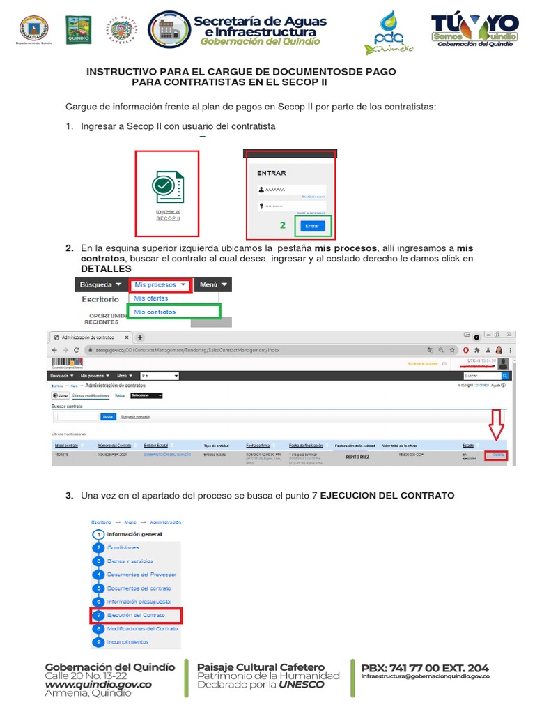 Guía Carga Pagos SECOP II Contratistas | PDF | Finanzas y dinero