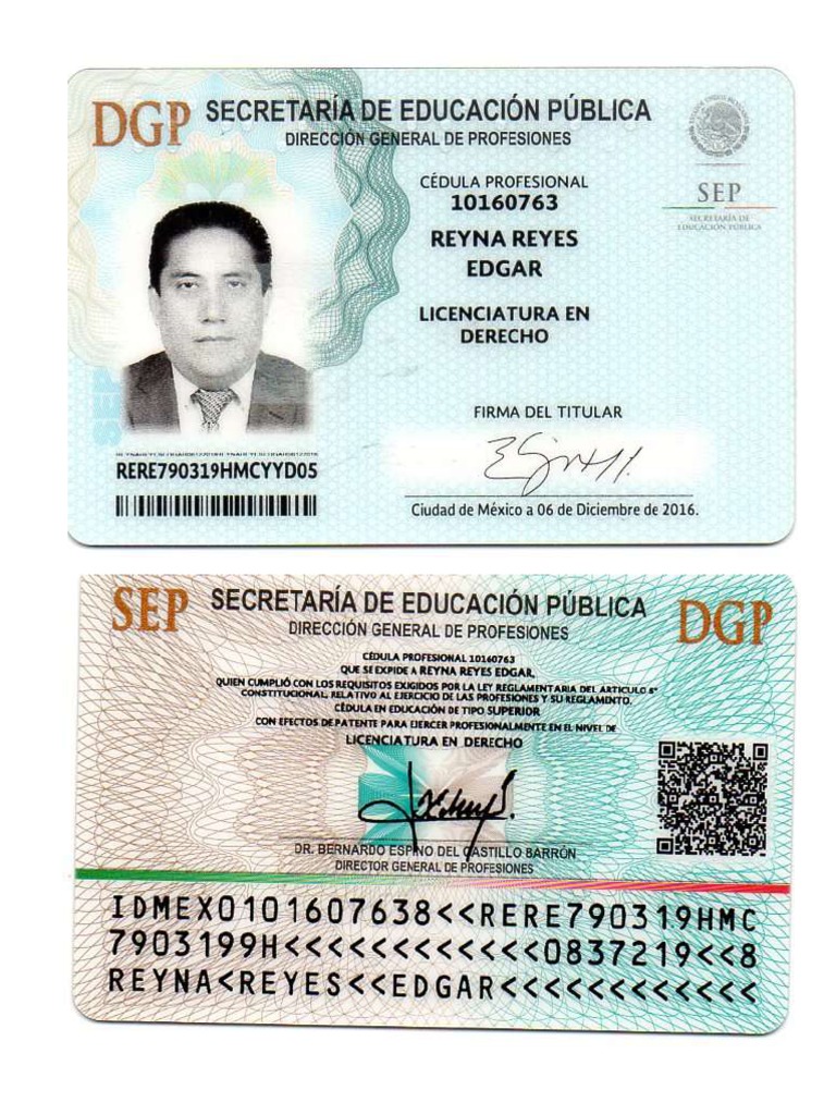 Cédula Profesional | PDF