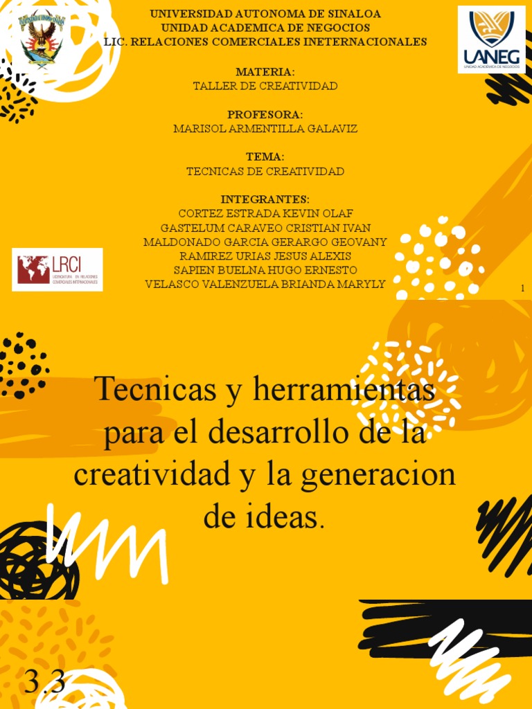 Tecnicas de Creatividad | PDF | Creatividad | Pensamiento