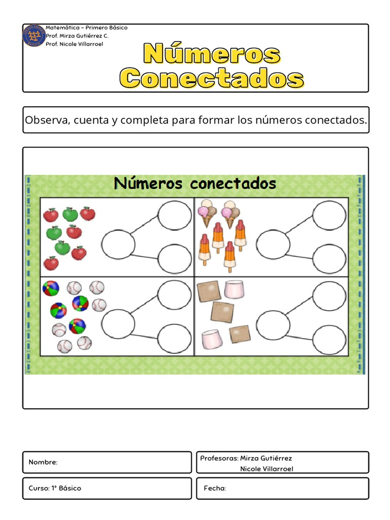 Números Conectados Primero Básico | PDF