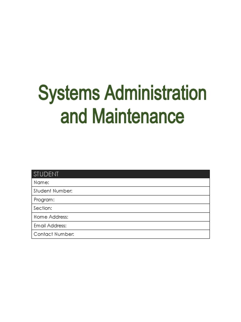 Systems Administration Course Overview | PDF | Operating System ...