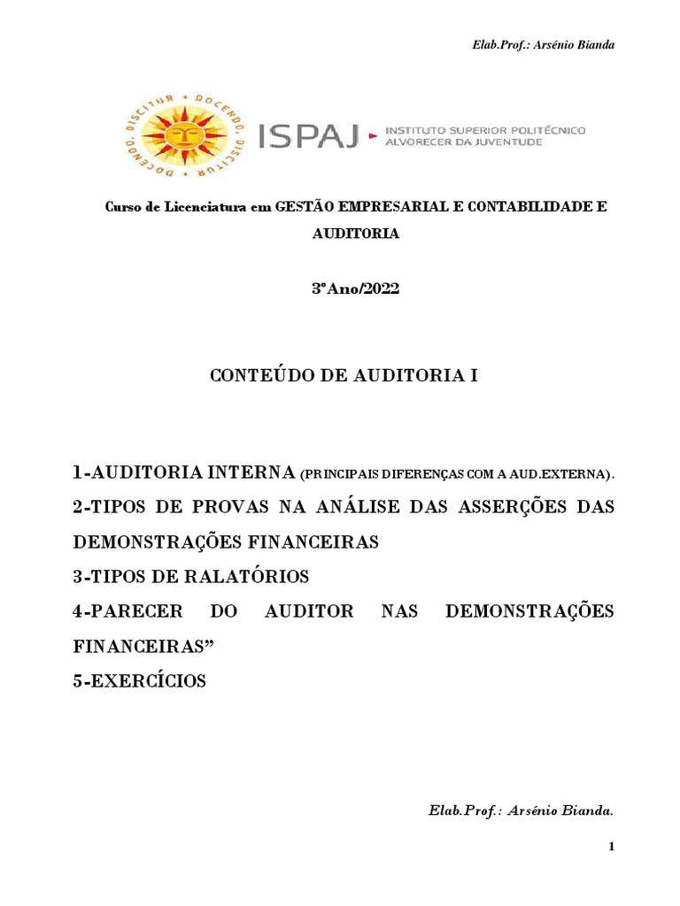 Anexo Iii-Tipos de Relatórios e Pareceres | PDF