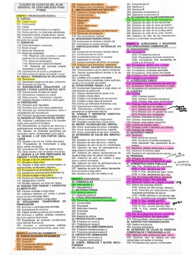 Plan Contable | PDF | Dividendo | Deuda