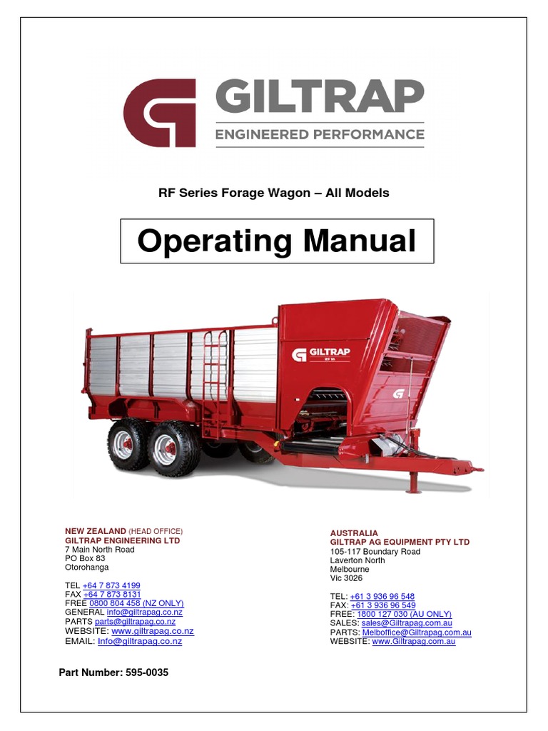 Giltrap RF-Wagon-Manual | PDF | Tractor | Manual Transmission