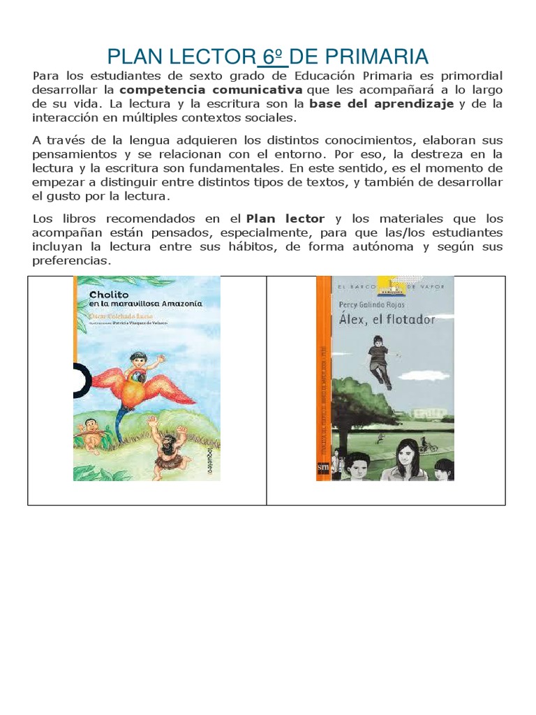 Plan Lector | PDF
