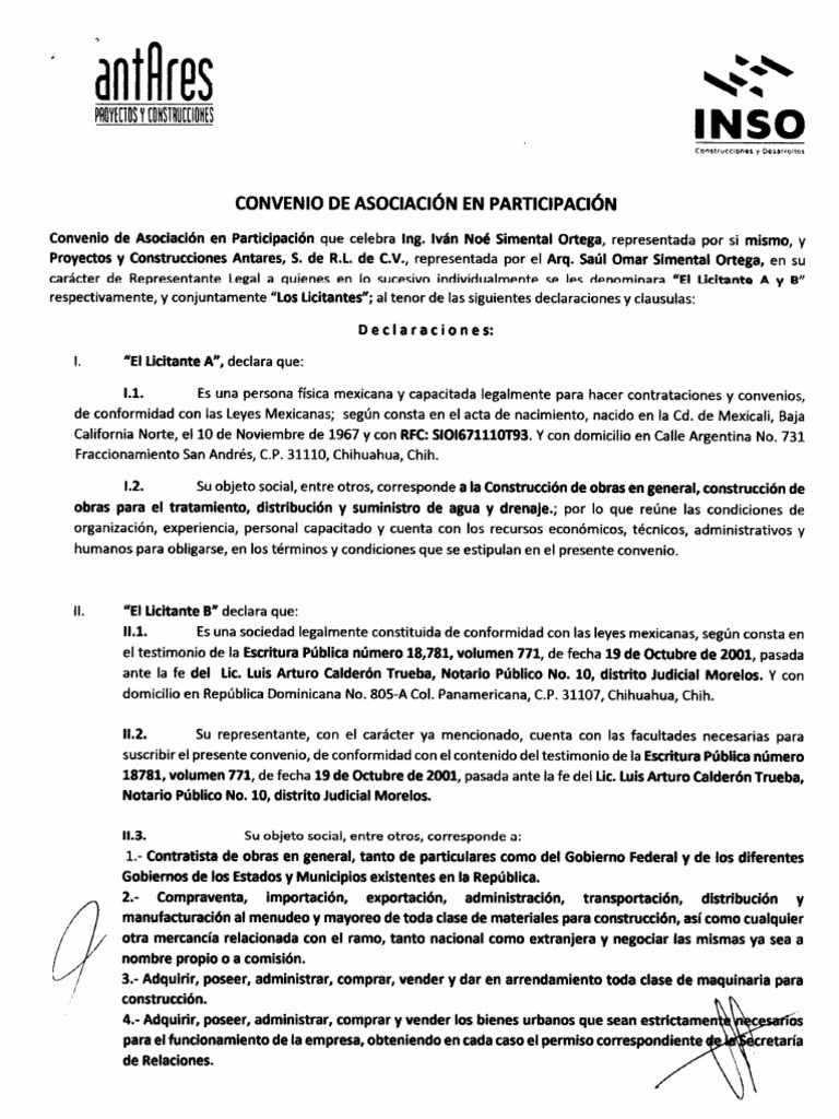 Formato de Convenio de Asociación | PDF