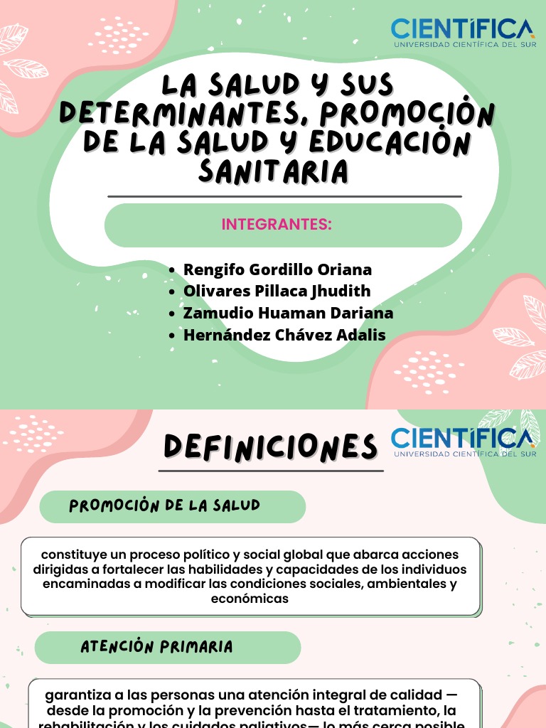 La Salud y Sus Determinantes | PDF | Promoción de la salud