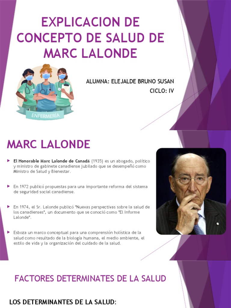 Marc Lalonde | PDF | Cuidado de la salud | Entorno natural