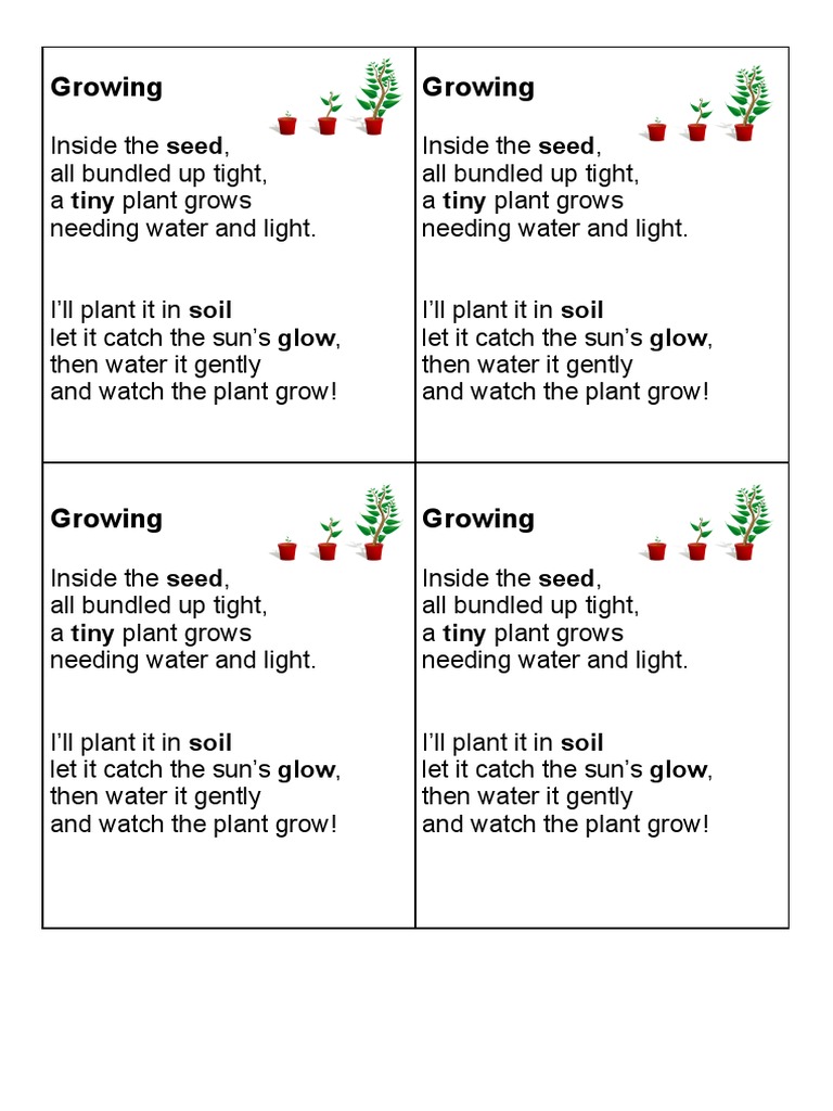 The Little Plant Poem | PDF